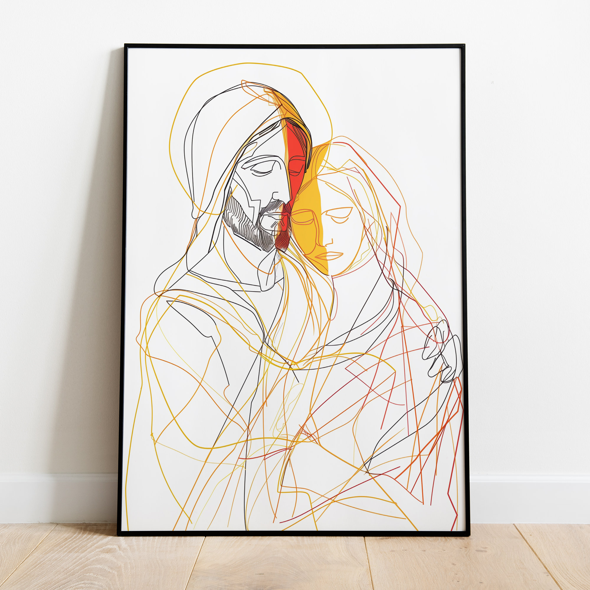 Jesus Christ and Mary Magdalene, Jesus Art, Face Line Drawing, Sketch ...
