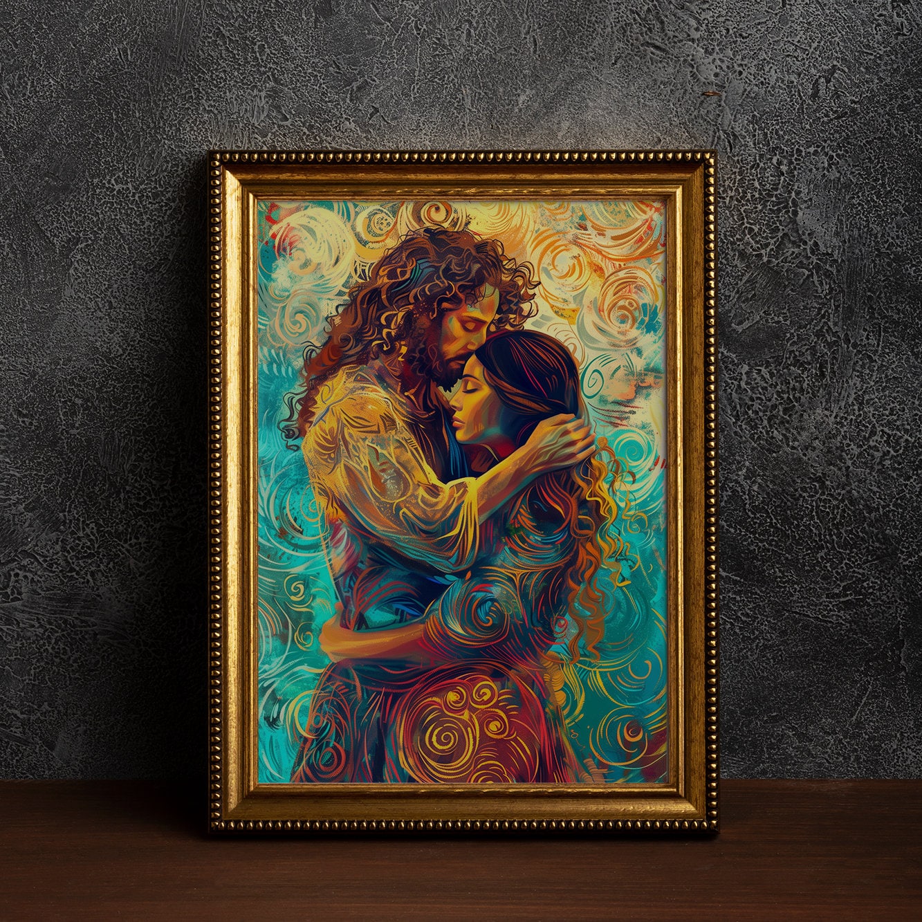 Mary Magdalene Art - Van Gogh Vintage Style Embrace, Mary Magdalene in ...