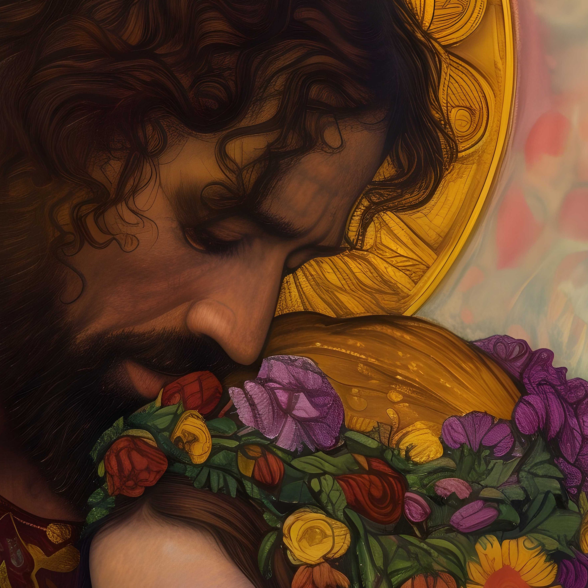 Jesus is Holding Mary Magdalene in His Arms, Jesus Wall Art: Divine ...