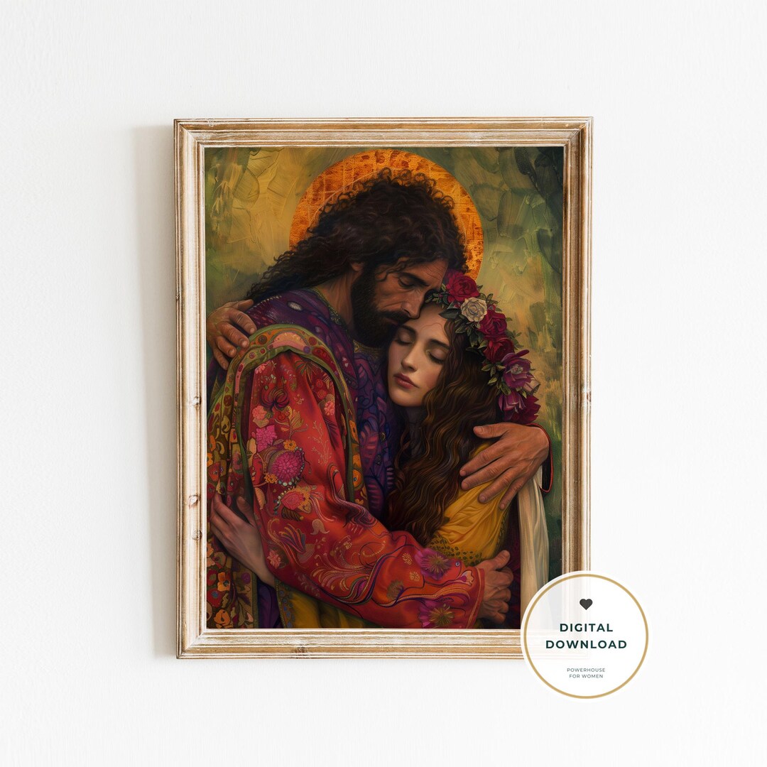 Saint Mary Magdalene and Jesus Wall Art: Divine Feminine Art, Holy ...