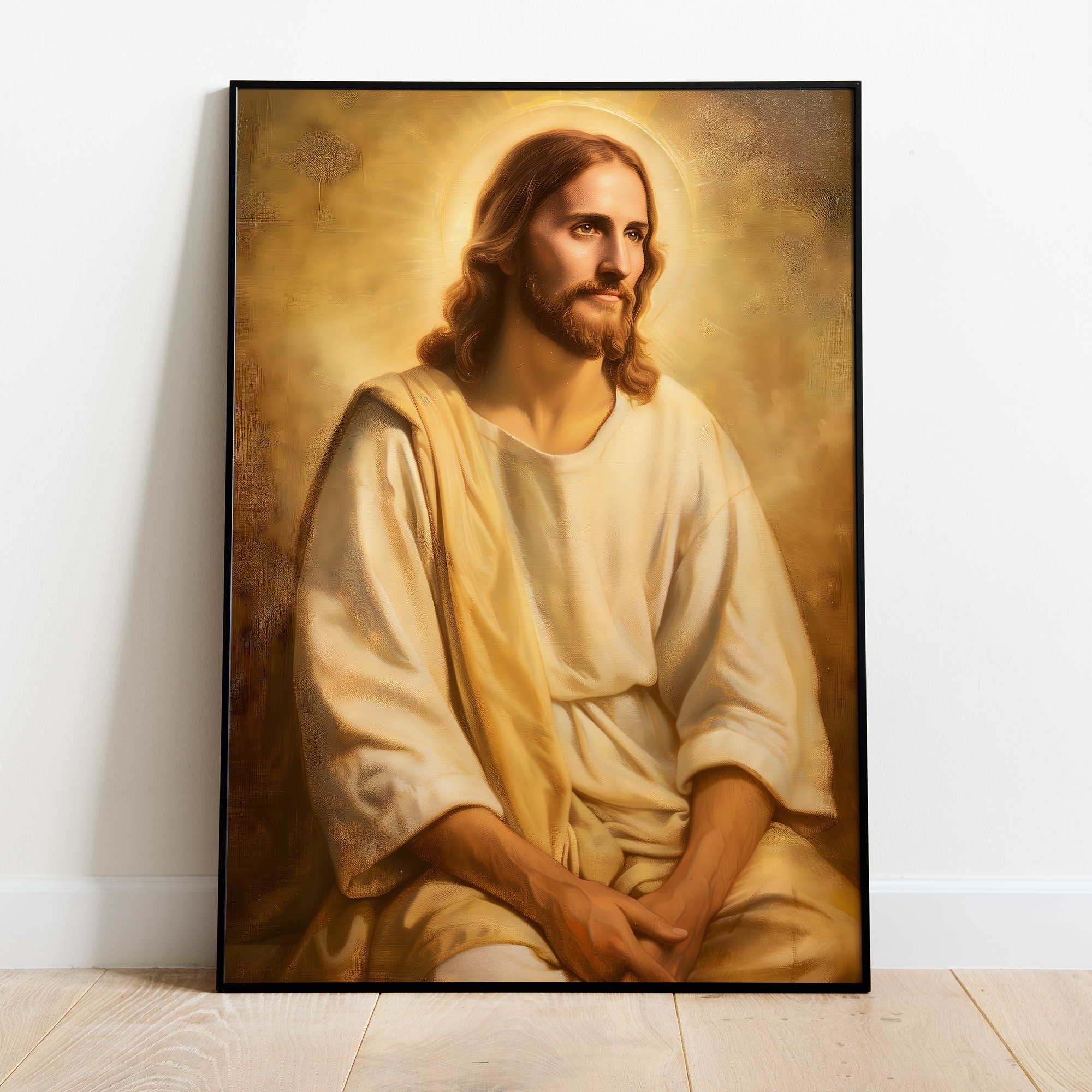 Jesus Christ Wall Art Download Divine Jesus Image, Christian Bible Art ...