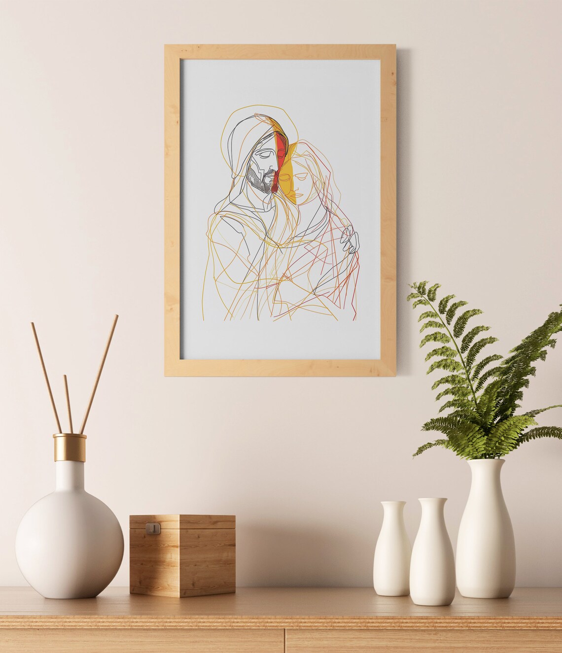 Jesus Christ and Mary Magdalene, Jesus Art, Face Line Drawing, Sketch ...
