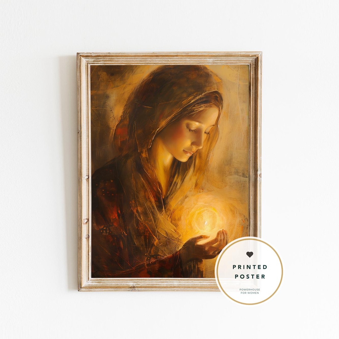 Museum ART PRINT | Mary Magdalene Poster With Golden Light, Soulful ...
