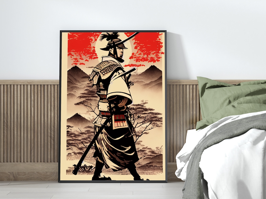 JAPANESE Samurai Ukiyo-e, Digital Download AI Art, Printable Artificial ...