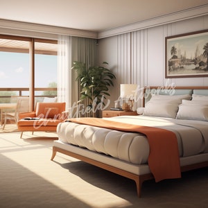 Luxurious Hotel Room Background Image for Online Meetings, Virtual ...