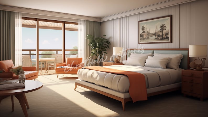 Luxurious Hotel Room Background Image for Online Meetings, Virtual ...