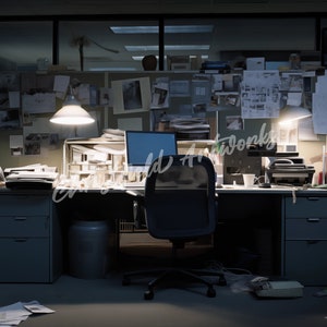 Virtual Background Image for Online Meetings, Messy Office Desk ...