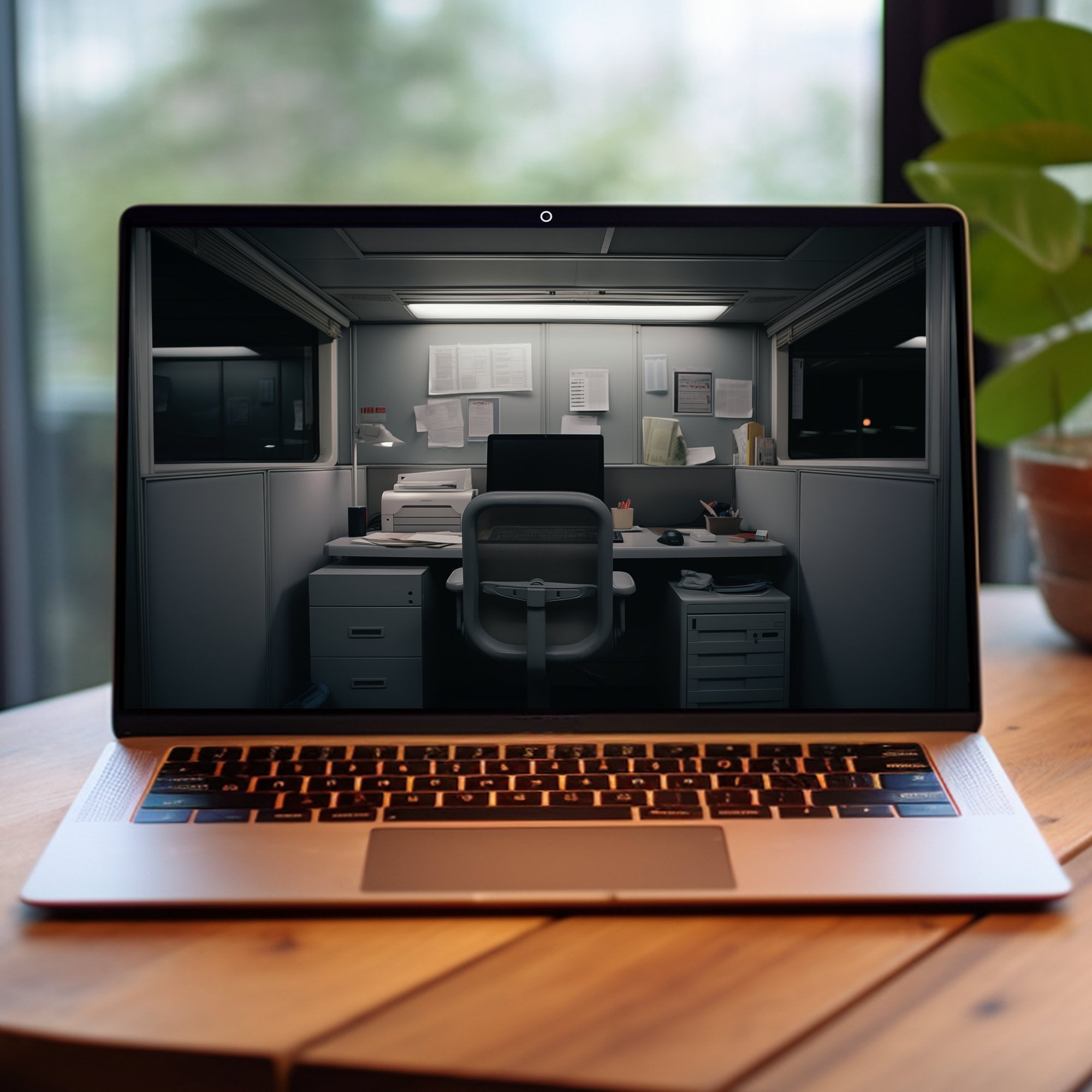 Virtual Background Image for Online Meetings, Office Cubicle, Virtual ...