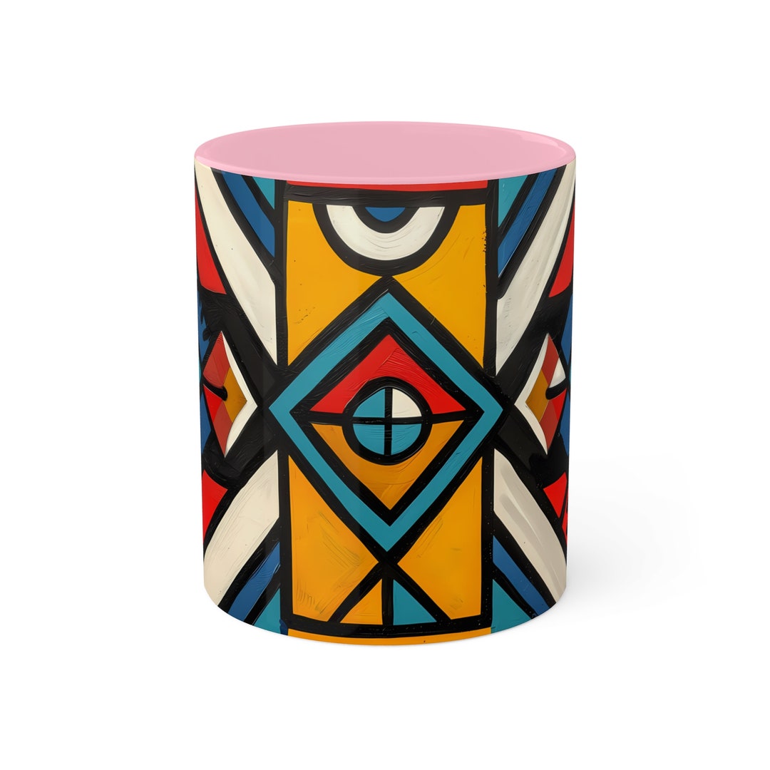 African Inspired Ndebele House Painting Mug Two-tone Coffee Mug ...