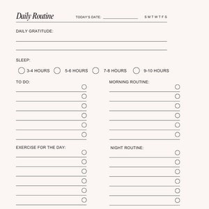Daily Routine Tracker I DIGITAL DOWNLOAD I PRINTABLE - Etsy