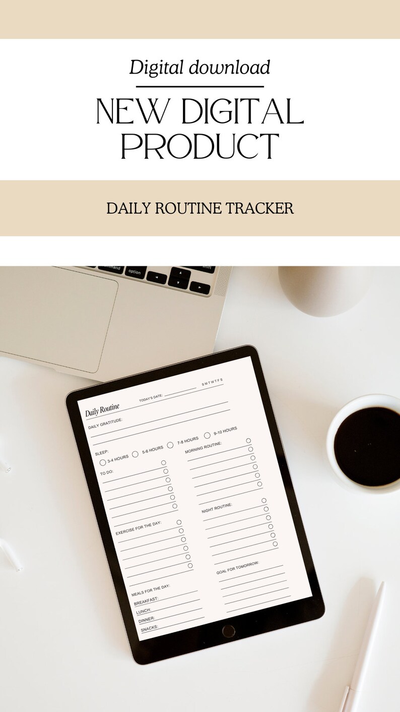 Daily Routine Tracker I DIGITAL DOWNLOAD I PRINTABLE - Etsy