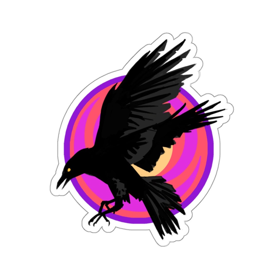 Crow Pink Sticker - Etsy