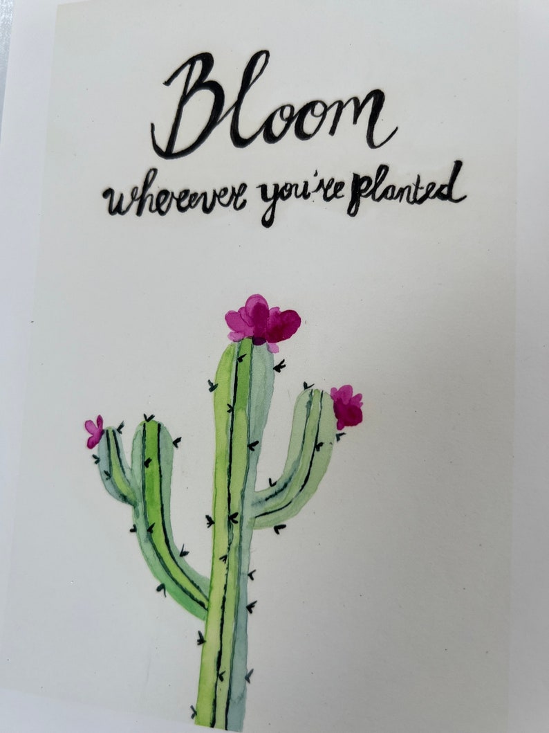 Bloom Wherever You Are Planted, Cactus, Giclee Islamic Gift Art Print ...