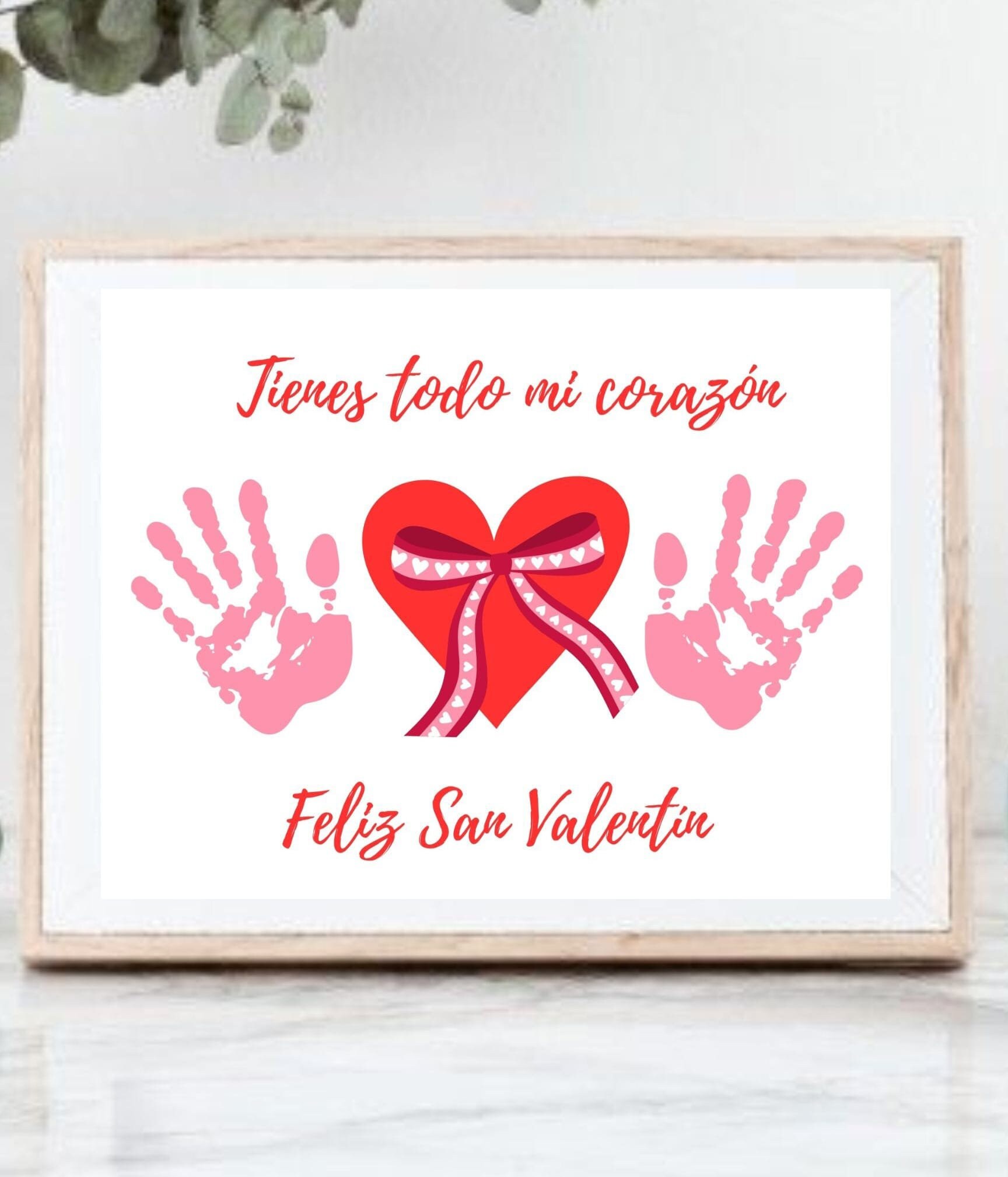 Paquete para huellas de mano San Valentín, actividad escolar ...
