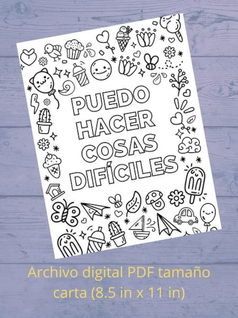 Cinco paginas de frases motivacionales para niños, hojas para colorear ...