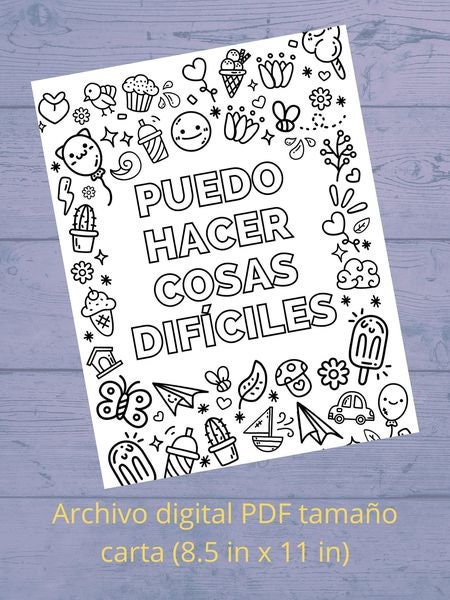 Cinco paginas de frases motivacionales para niños, hojas para colorear ...