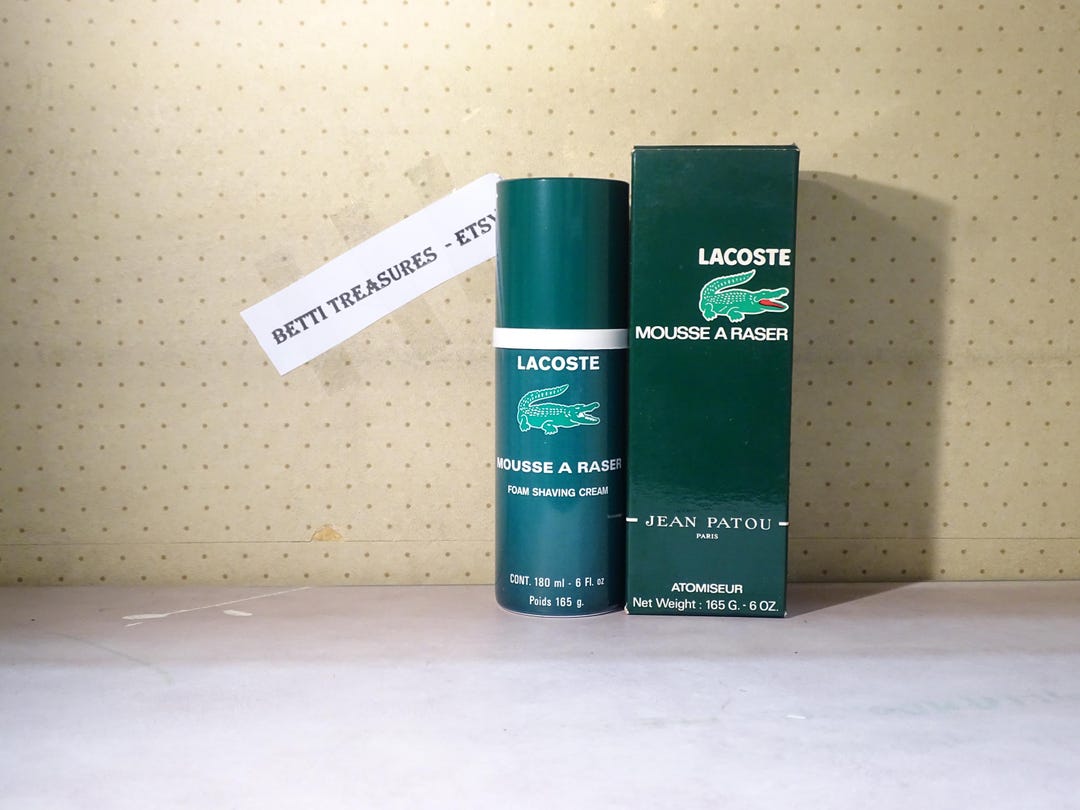 Lacoste Jean Patou Shaving Foam 180ml Mousse a Raser Vintage Very Rare ...