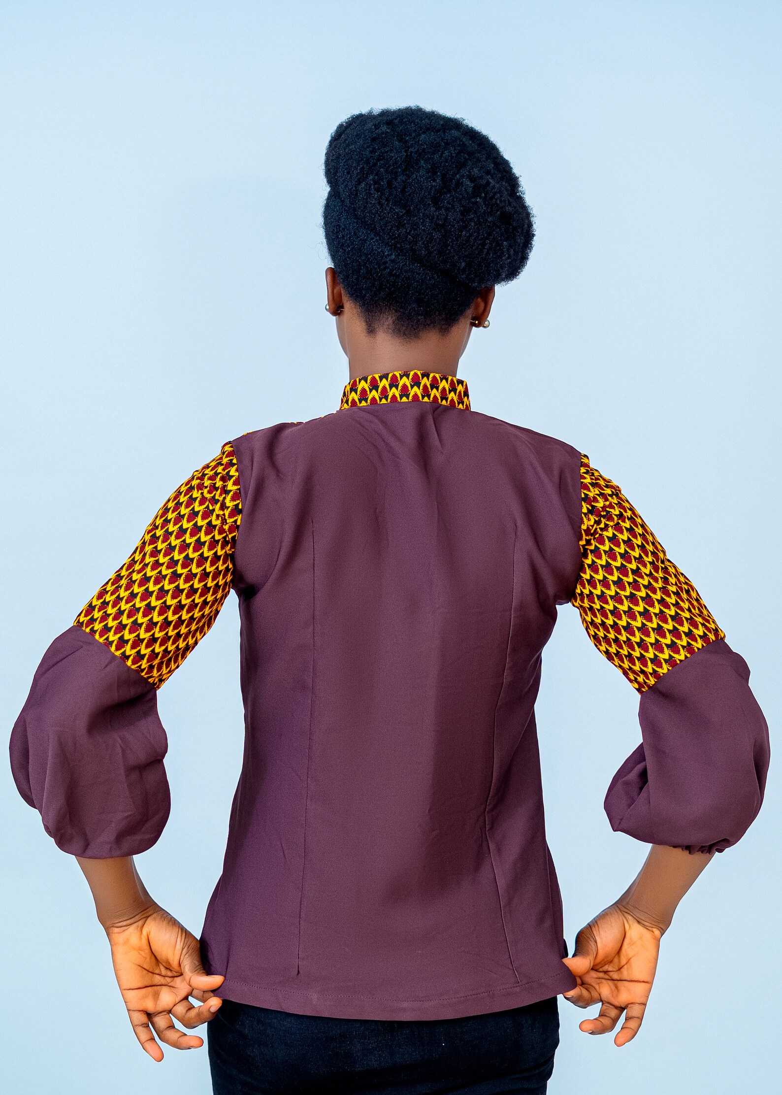 Women African Print Shirt Lady's Print Blouse Vibrant Pattern With ...