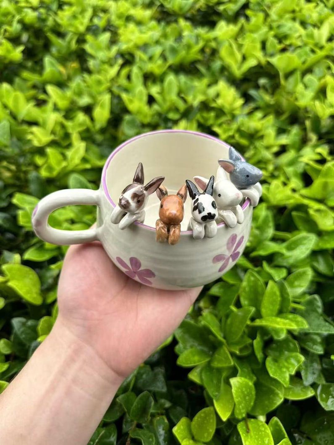 Personalized Rabbit Mug | Handmade Pet Mug | Custom Pet Mug ...