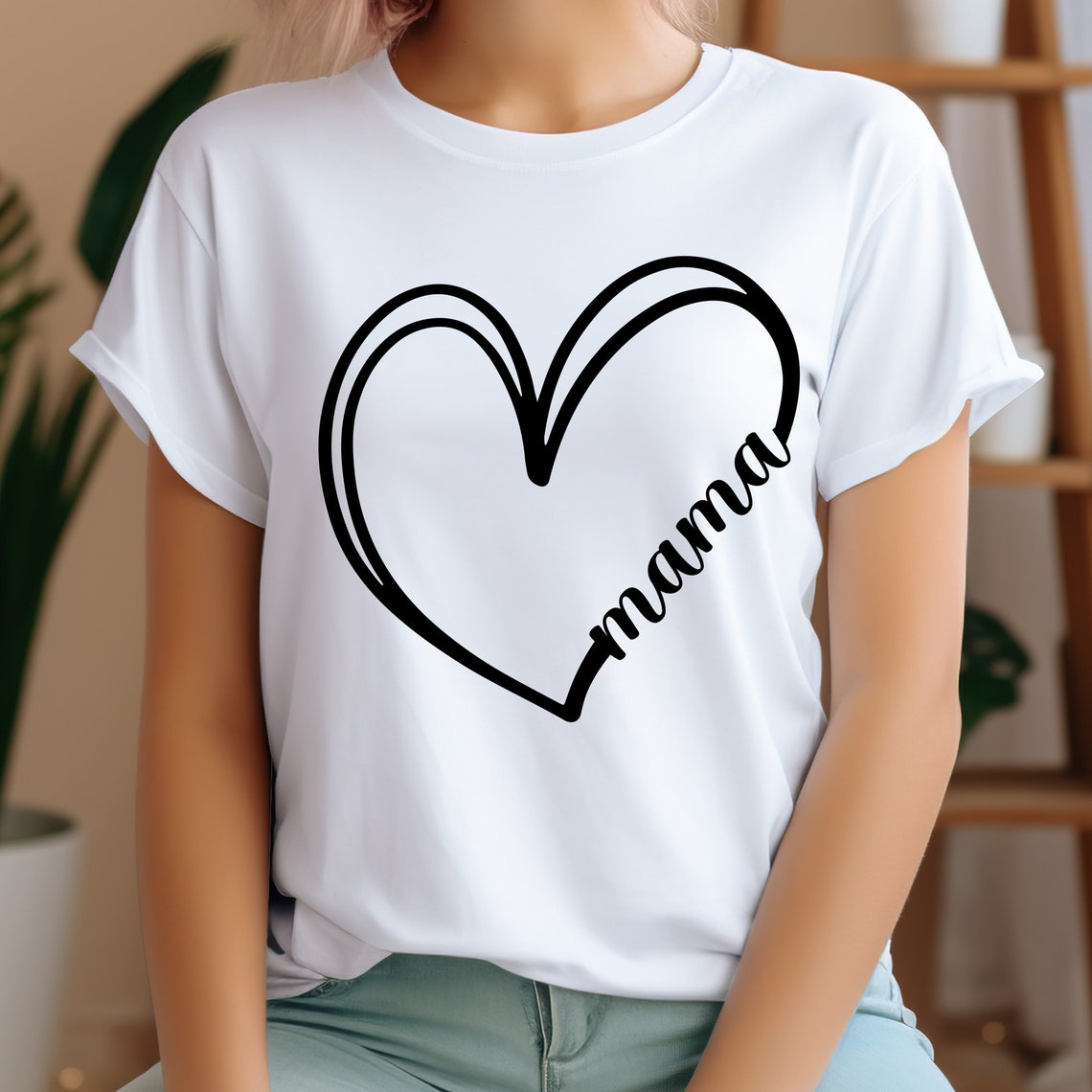 Heart Svg, Heart Text Outline Svg, Heart Mama Frame Svg, Mama Heart ...