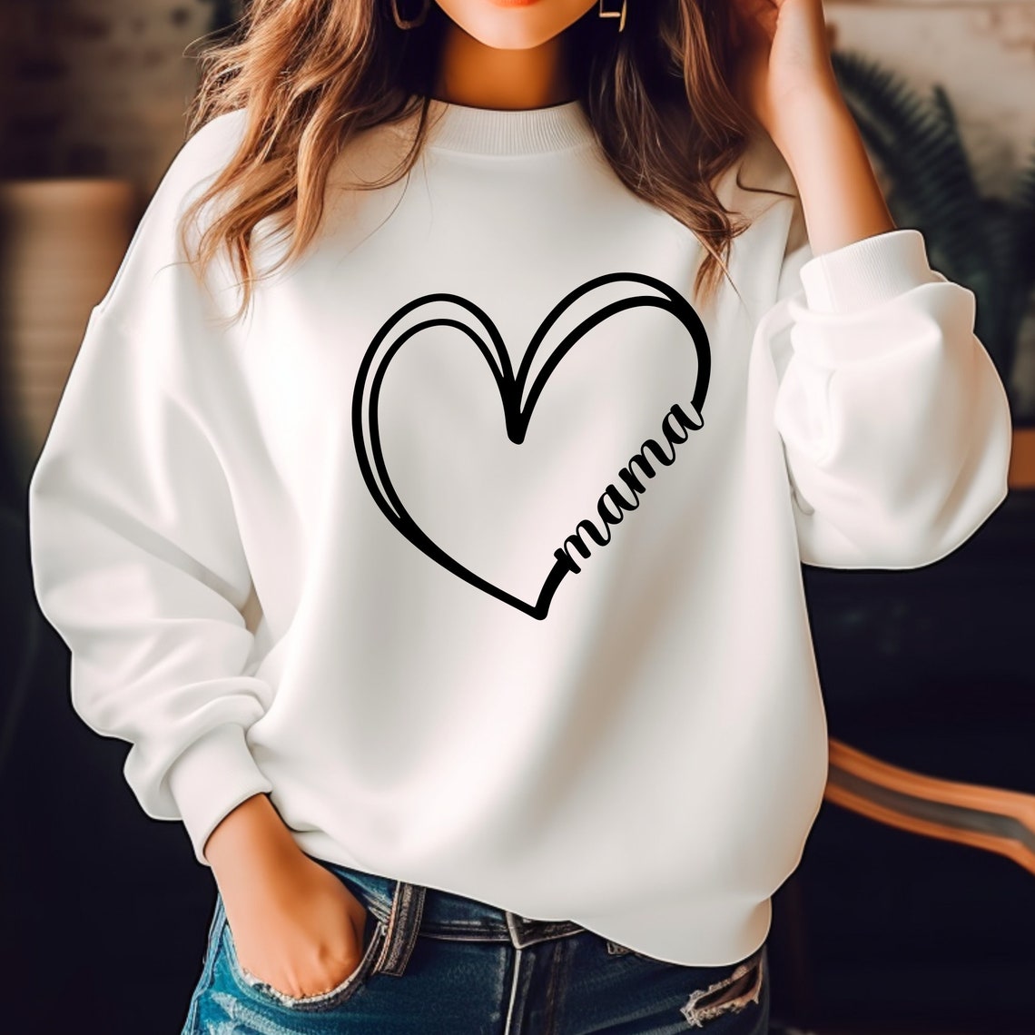 Heart Svg, Heart Text Outline Svg, Heart Mama Frame Svg, Mama Heart ...