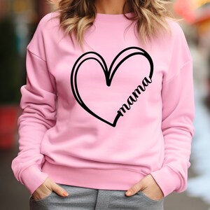 Heart Svg, Heart Text Outline Svg, Heart Mama Frame Svg, Mama Heart ...