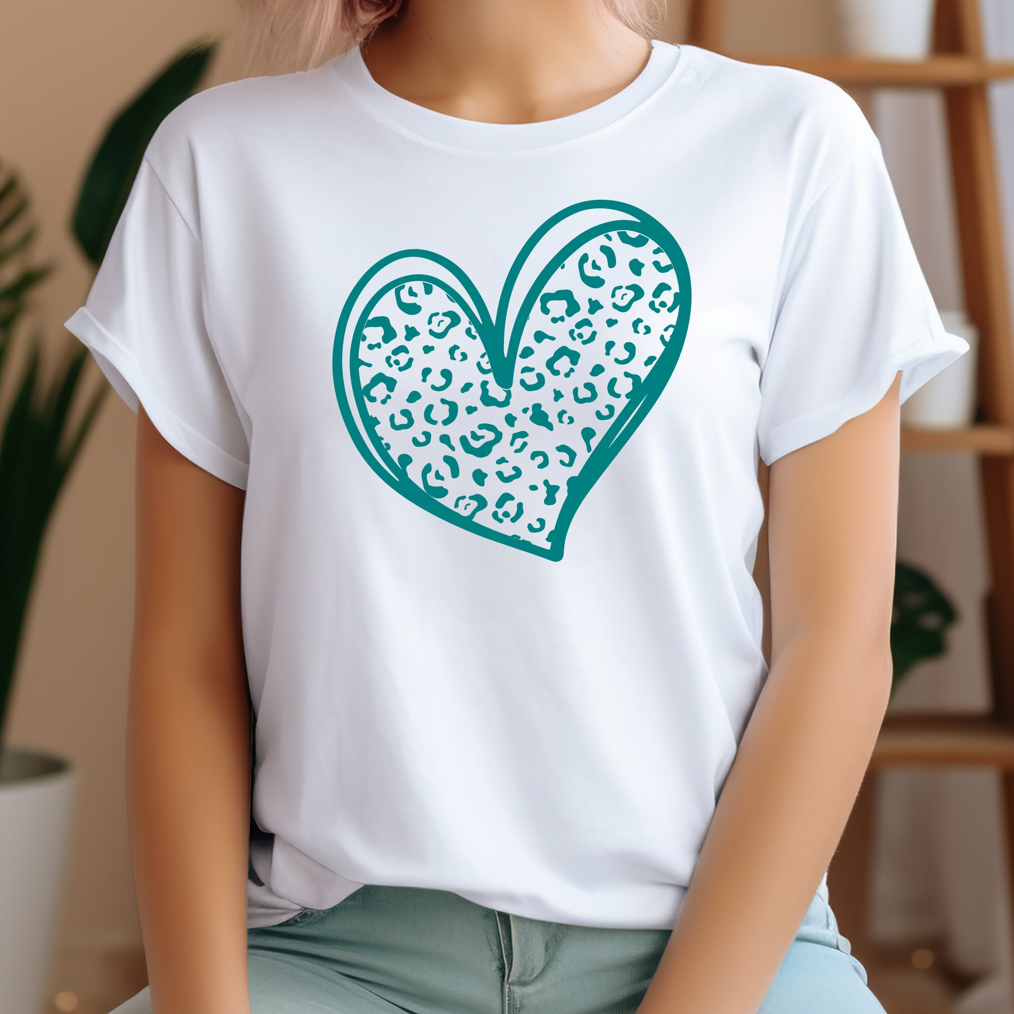 Doodle Heart Svg, Leopard Print Heart Svg, Leopard Print Svg, Love Svg ...