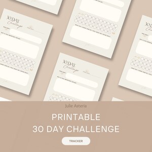 30 Day Challenge Tracker printable Instant Digital Download. Habit ...