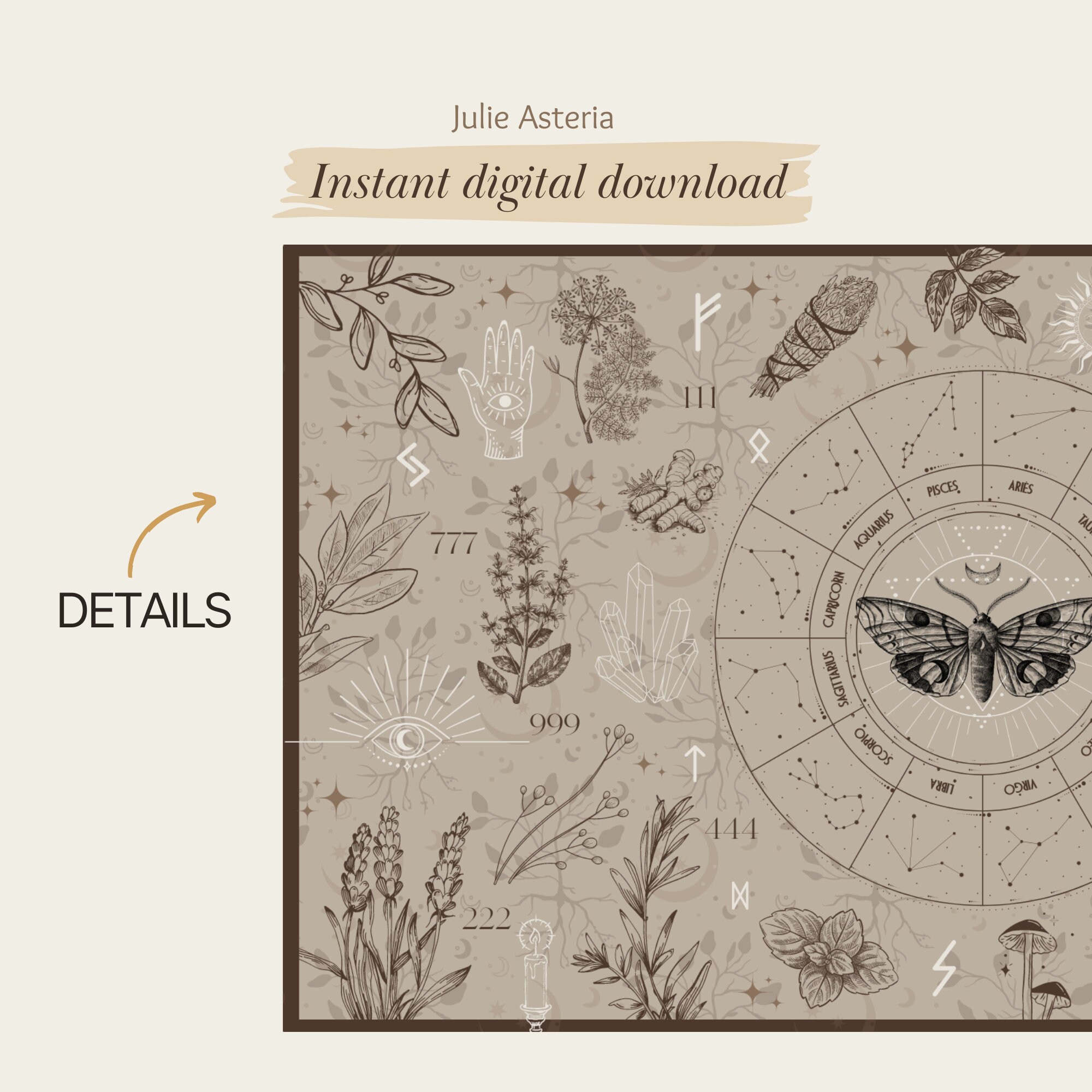 Desktop Wallpaper. Instant Digital Download. Magickal, Numerology ...