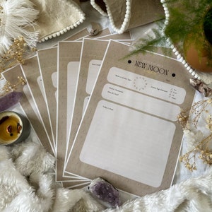 New Moon and Full Moon Worksheets. Harvest the Moon Energy in the Best ...