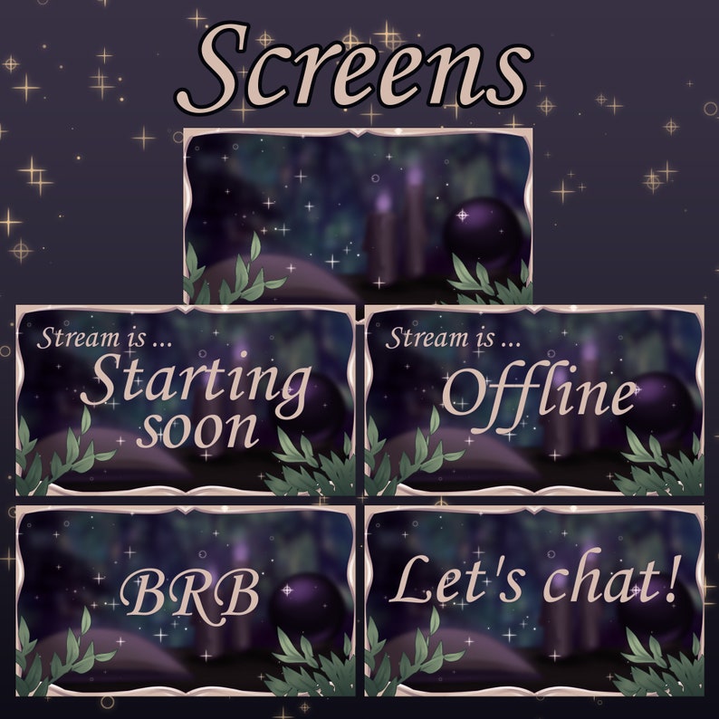 Witchy Twitch Overlay, Witch Themed Screens, Panels and More - Etsy