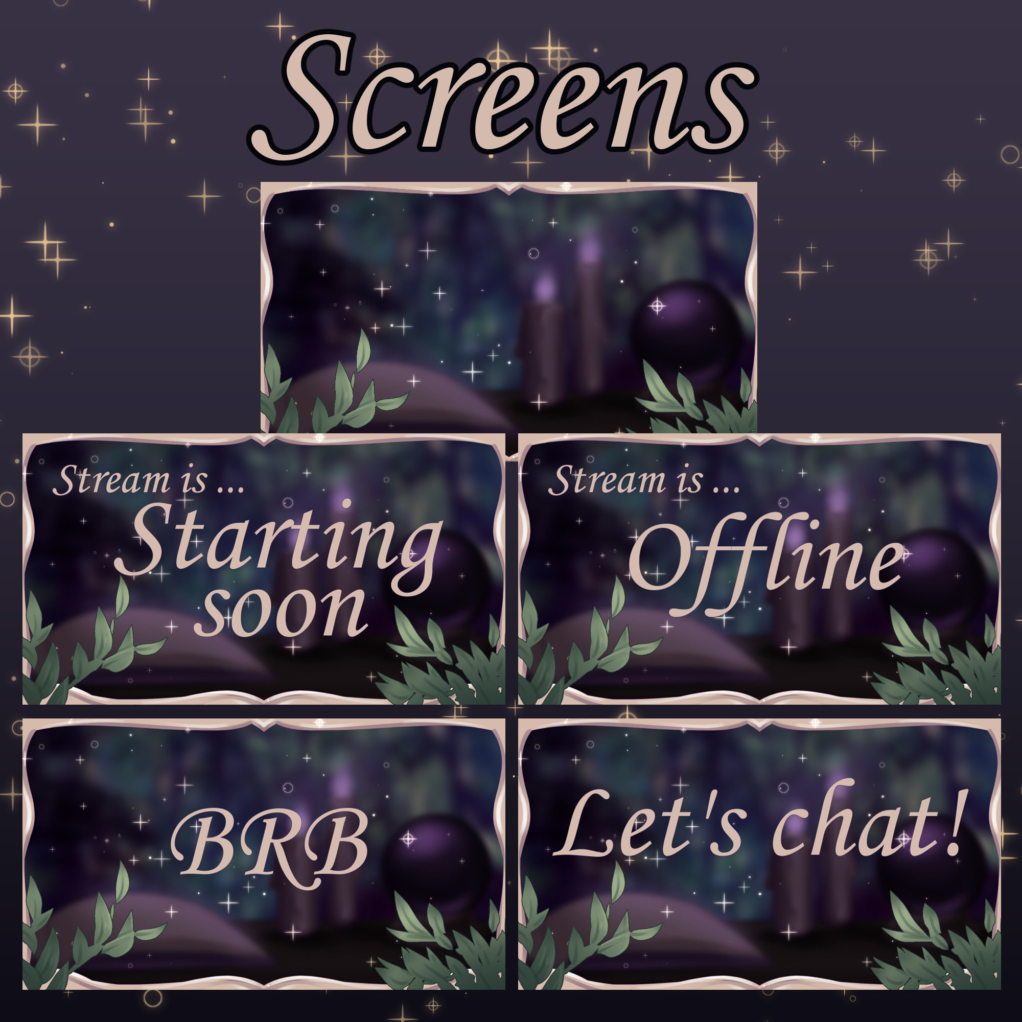 Witchy Twitch Overlay, Witch Themed Screens, Panels and More - Etsy