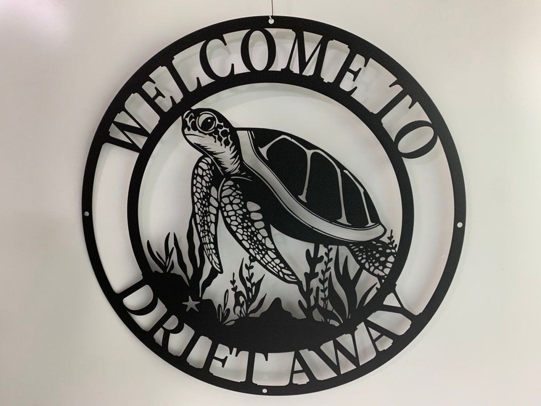 Turtle Name Sign, Sea Turtle Sign, Beach House Sign, Sea Turtle Art ...