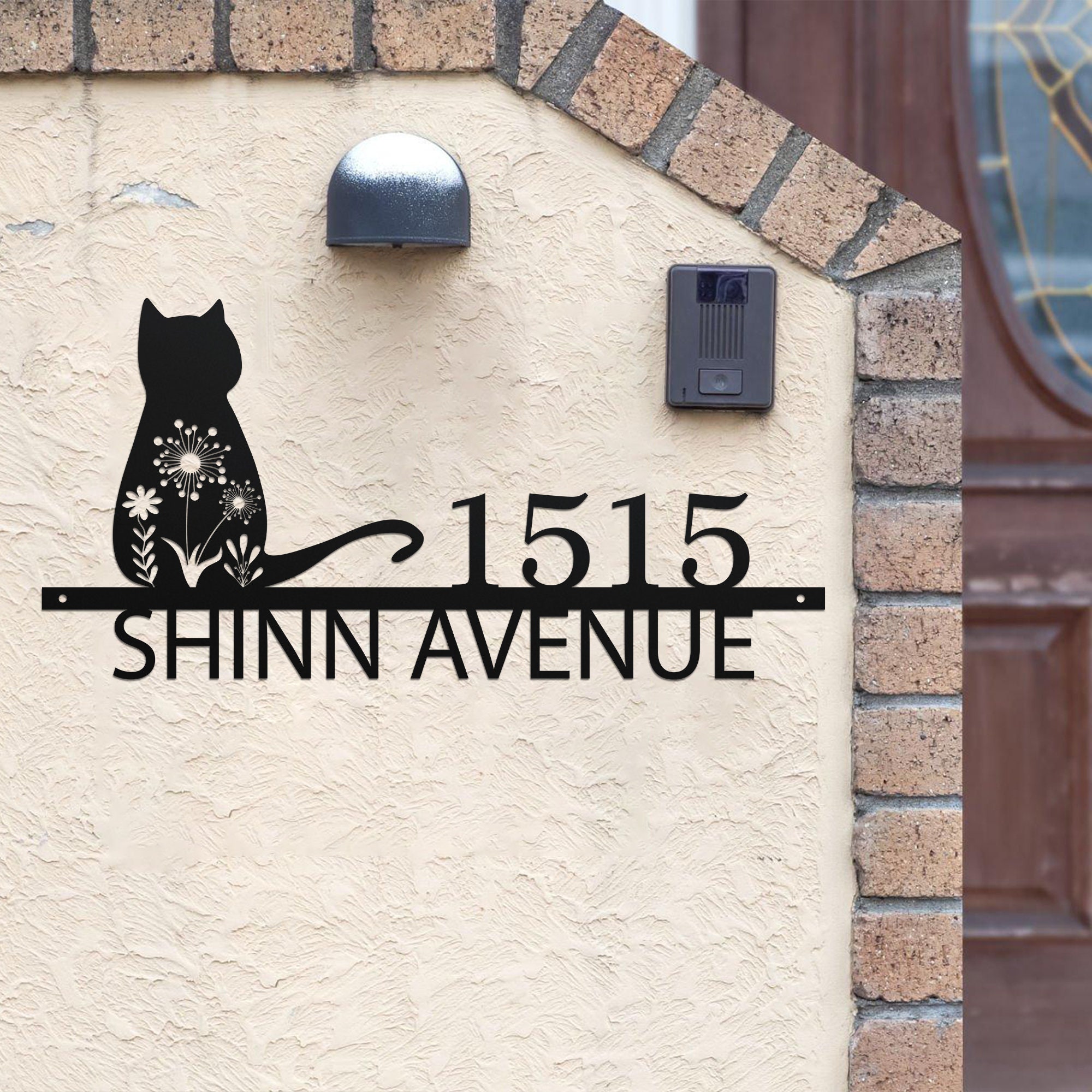 Custom Cat House Number Sign Custom Cat Address Number Marker House ...