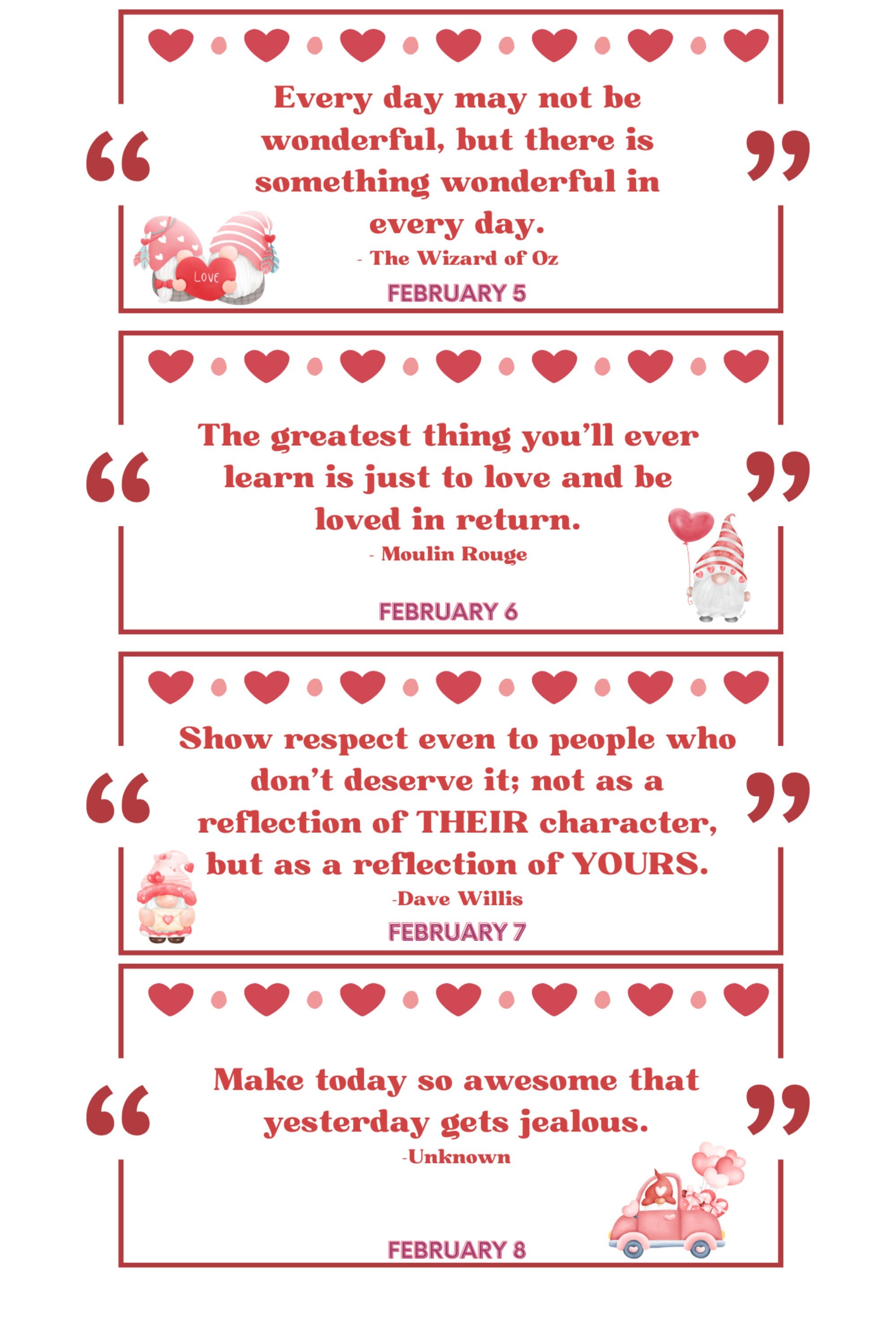 Valentine's Day Gift for Tweens/teens - Daily Door Printables of ...
