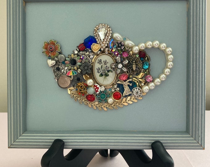 Framed Jewelry Art, Jeweled Teapots and Unique Designs, Shabby Chic ...