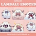 Lamball Emotes Set Palworld Twitch, Discord, Youtube Cute Kawaii Lamb ...
