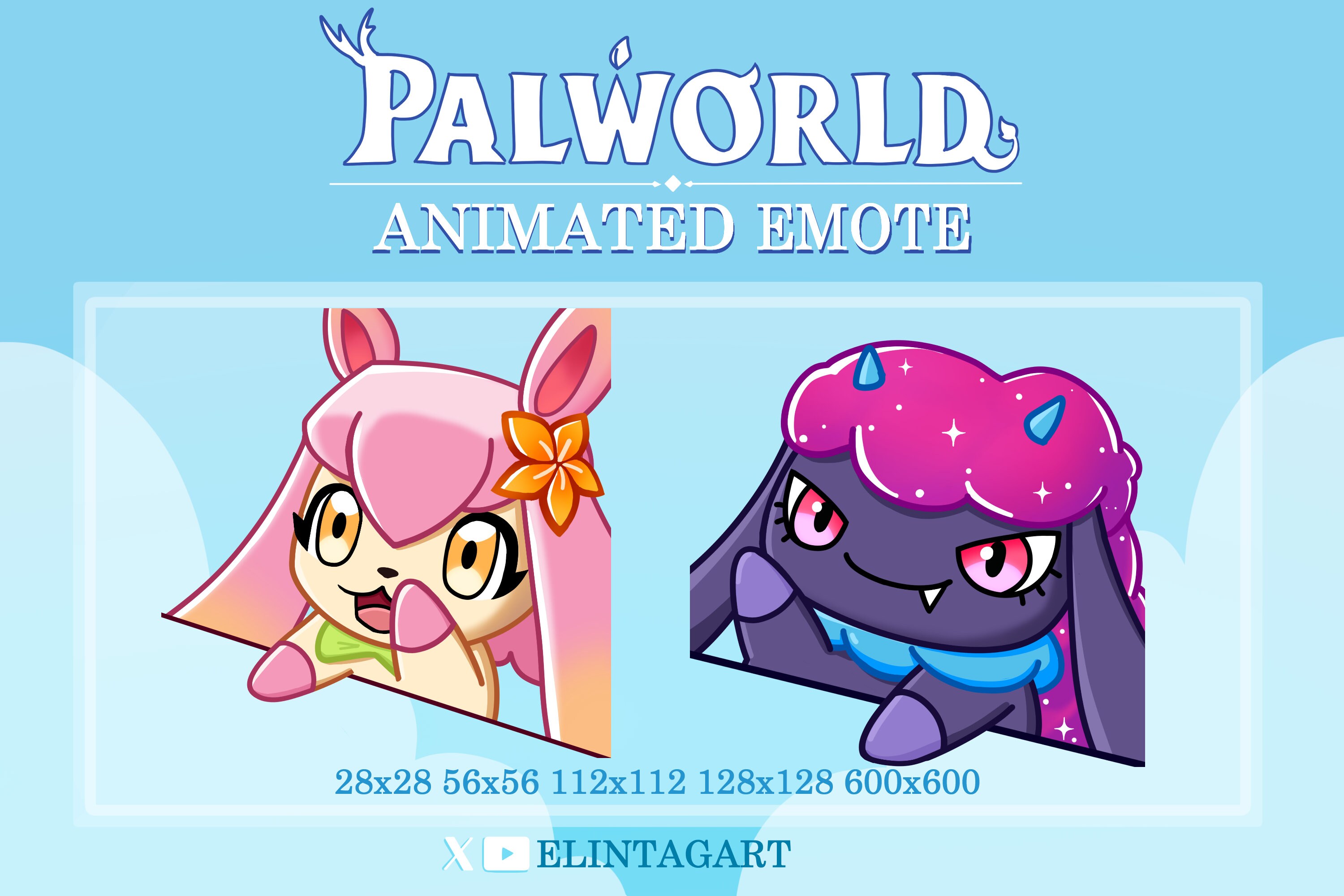 Daedream & Flopie Bongo Pat Animated Emote | Palworld | Twitch, Discord ...