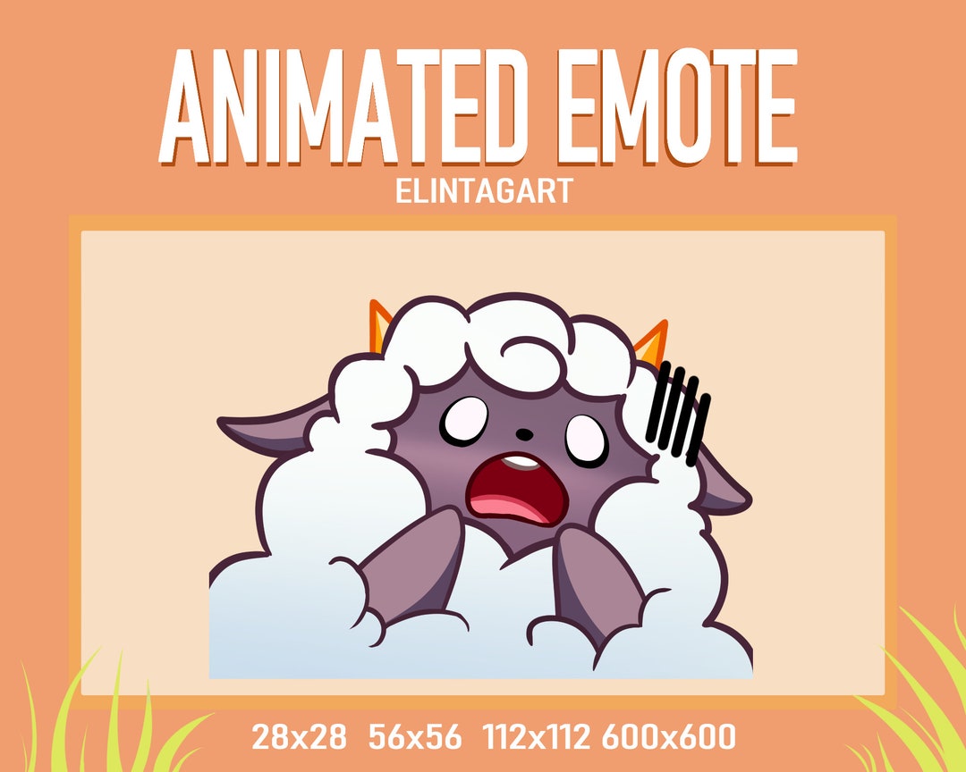 Animated Emote Lamball Shocked | Palworld | Twitch | Discord | Youtube ...