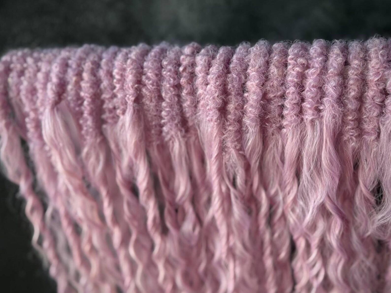 Unicorn Pink Synthetic Dreadlocks Unicorn Curly DE Dreadlocks Crochet ...