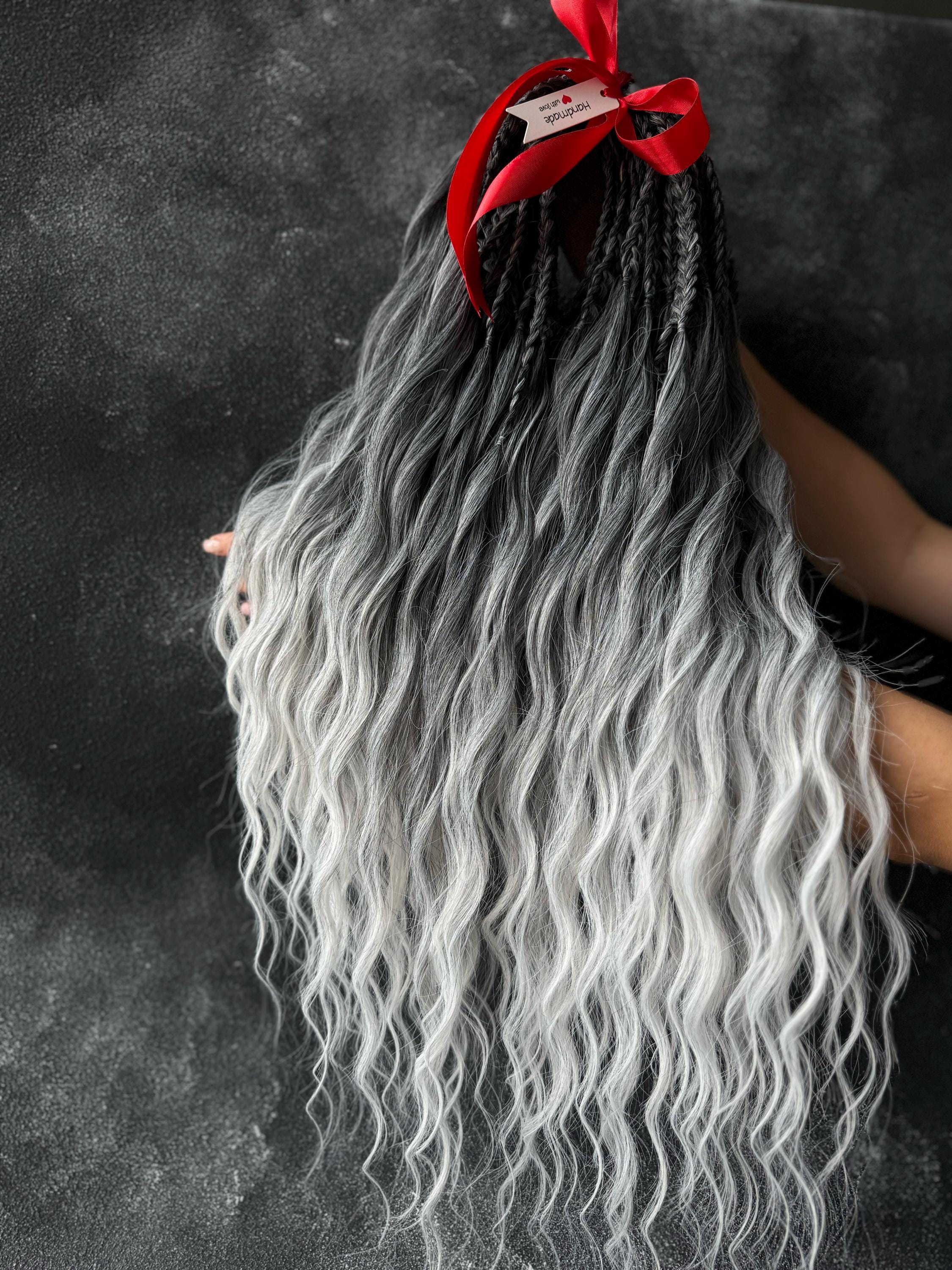 Curly Synthetic Dreads Synthetic Dreadlocks Dreads Black to Blond Ombre ...