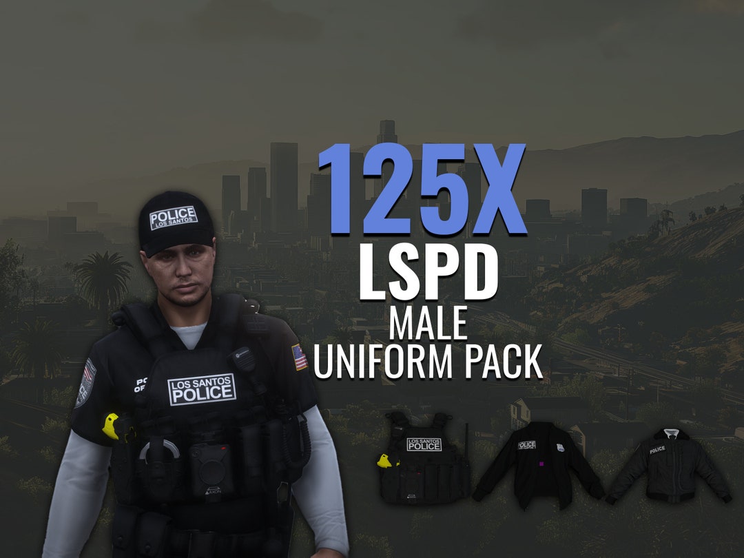 Paquete de EUP policial FiveM Male 125X de alta calidad y compatible con FiveM compatible con la ...