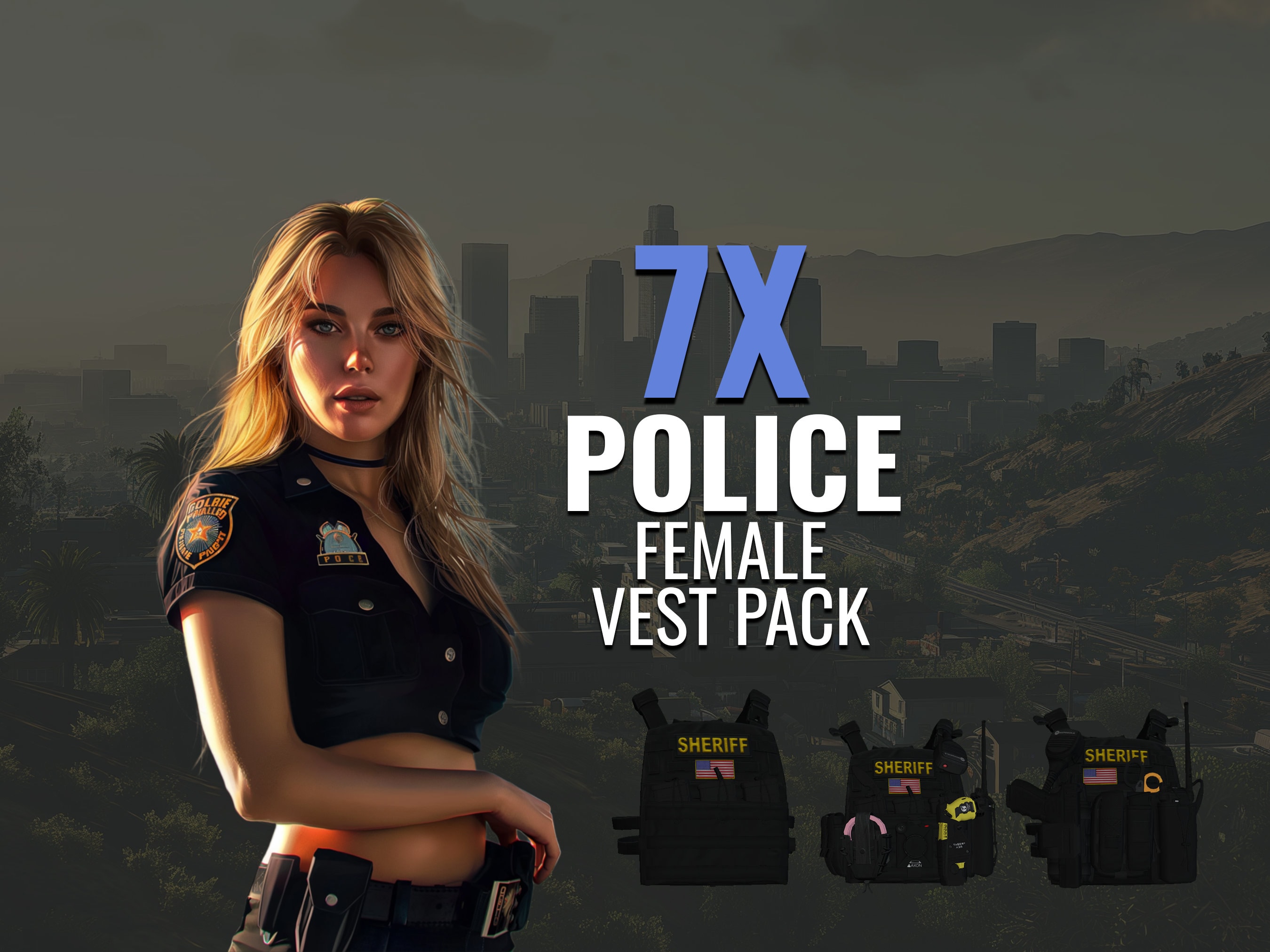 Fivem Female 7X Police Vest Pack | High Quality & Fivem Ready [lore-friendly] - Etsy