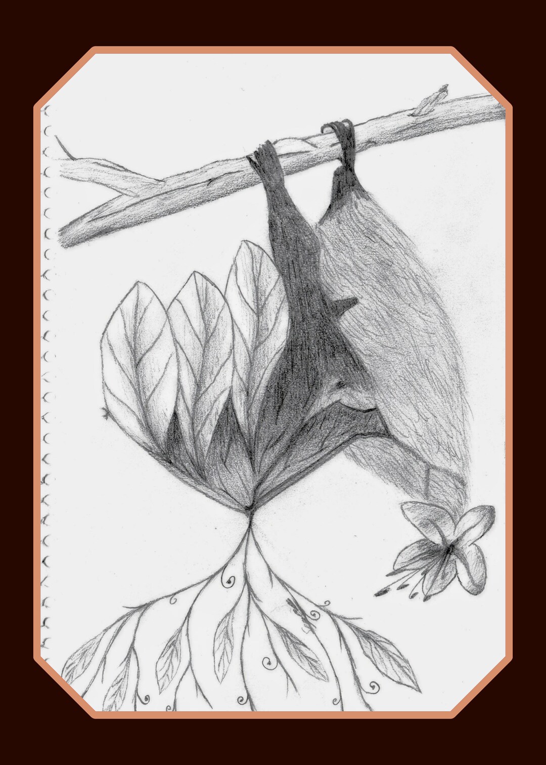 Roots of the Hanging Bat, Animal-floral Fusion Art, Fine Art, Home ...