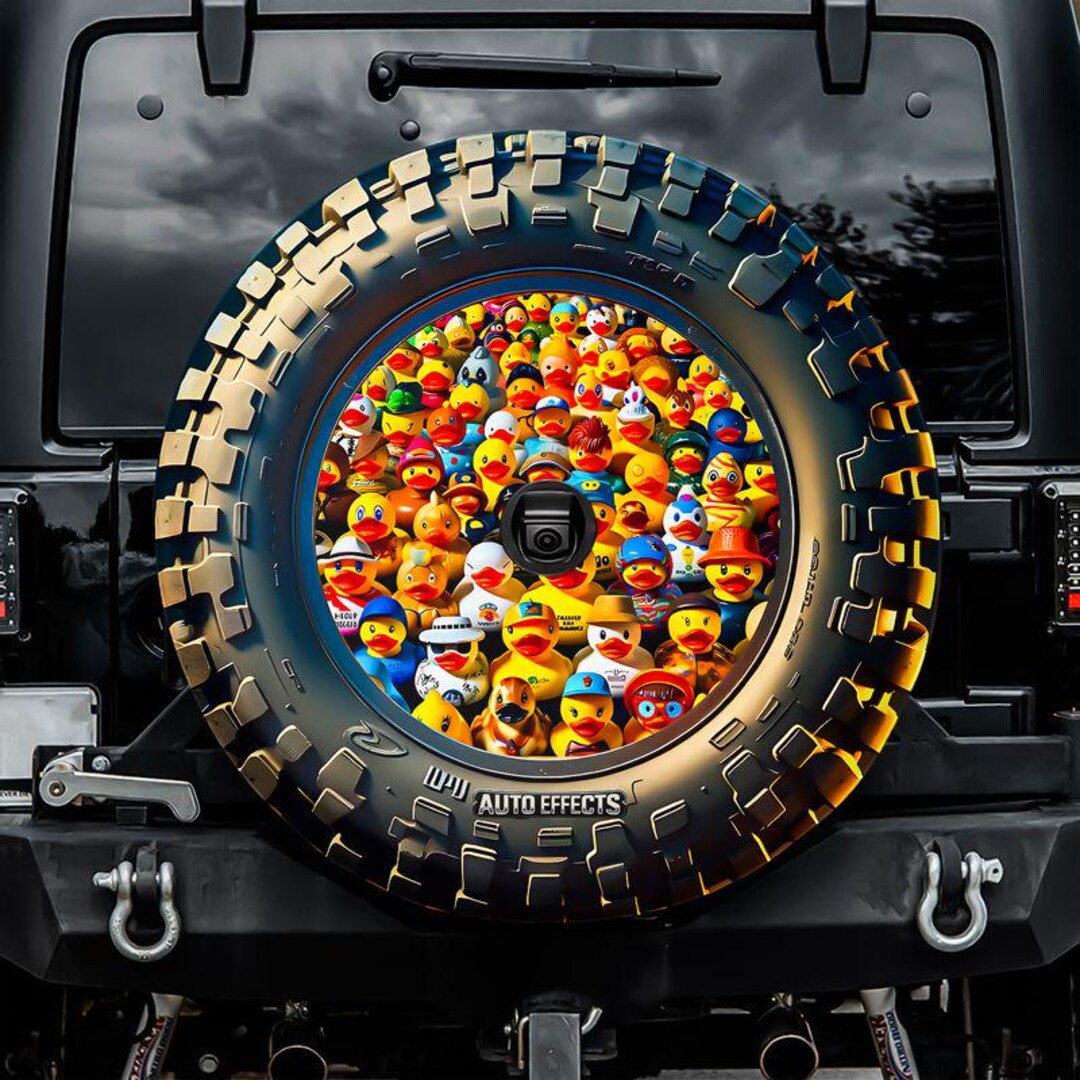 Rubber Duck Army in Tire Spare Tire Cover, With Camera Hole, for Jeep ...