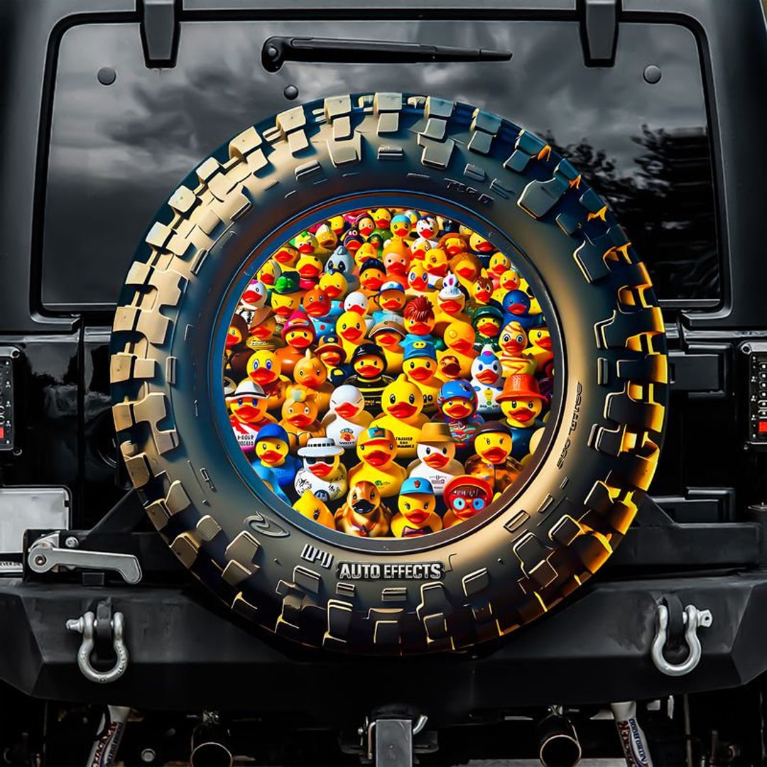 Rubber Duck Army in Tire Spare Tire Cover Without Backup Camera Hole ...