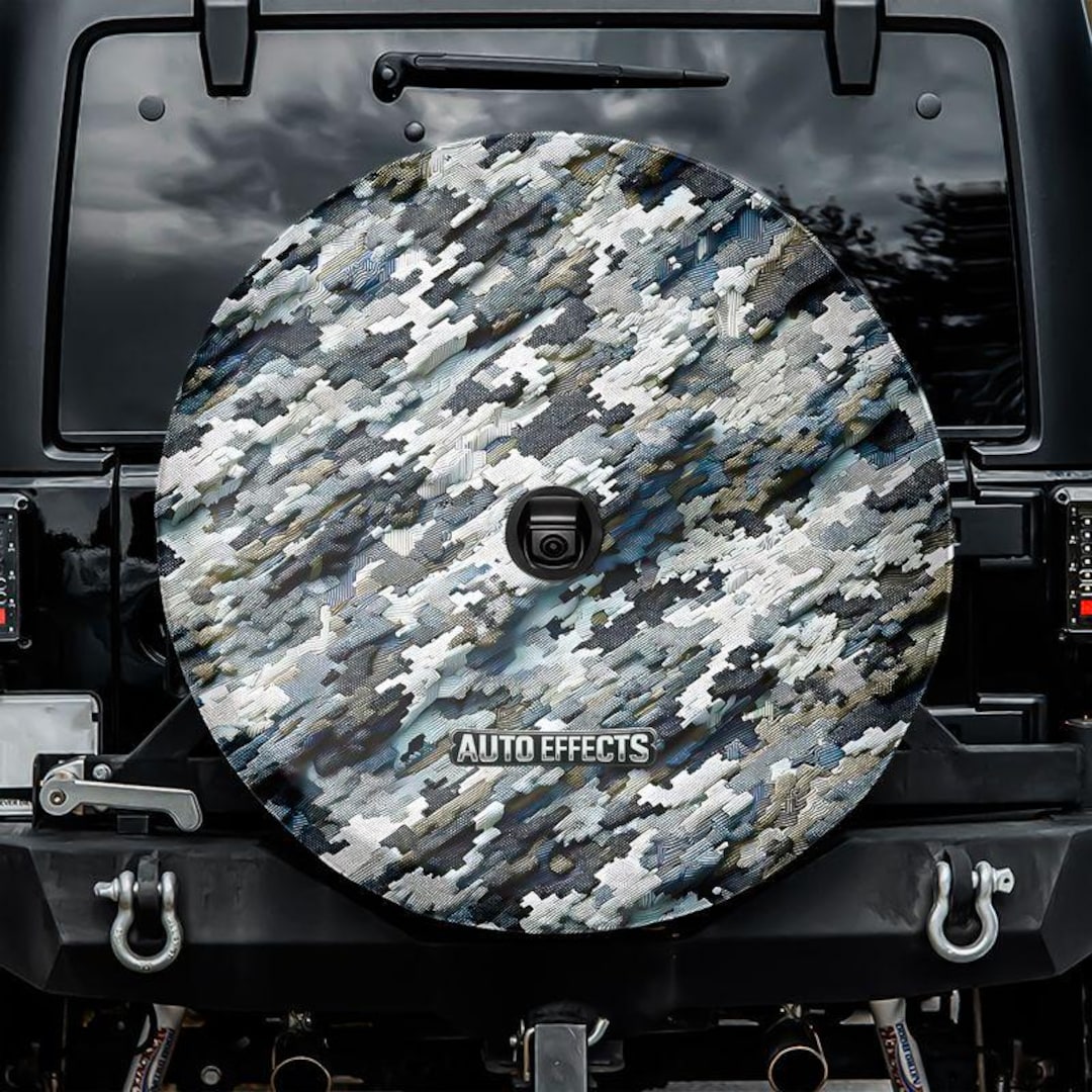 3D Urban Digital Camo Spare Tire Cover, With Camera, for Jeep, for ...