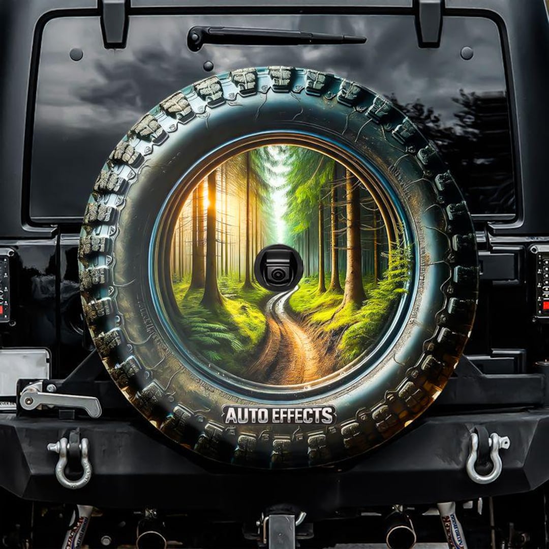 Forest in Tire Spare Tire Cover, With Camera Hole, for Jeep, for Bronco ...