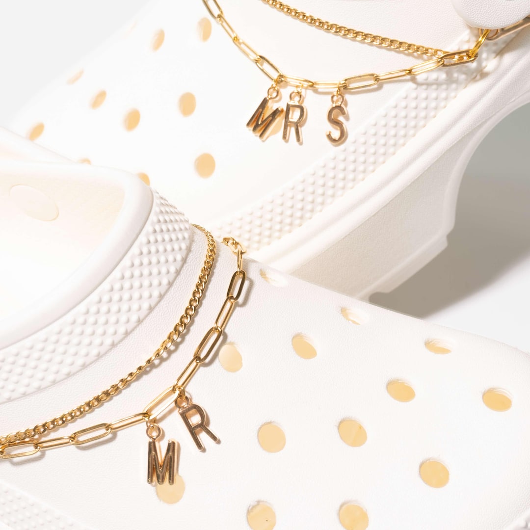 Bridal Gold Double Strand Shoe Chains (pair) for Wedding Clogs - Etsy