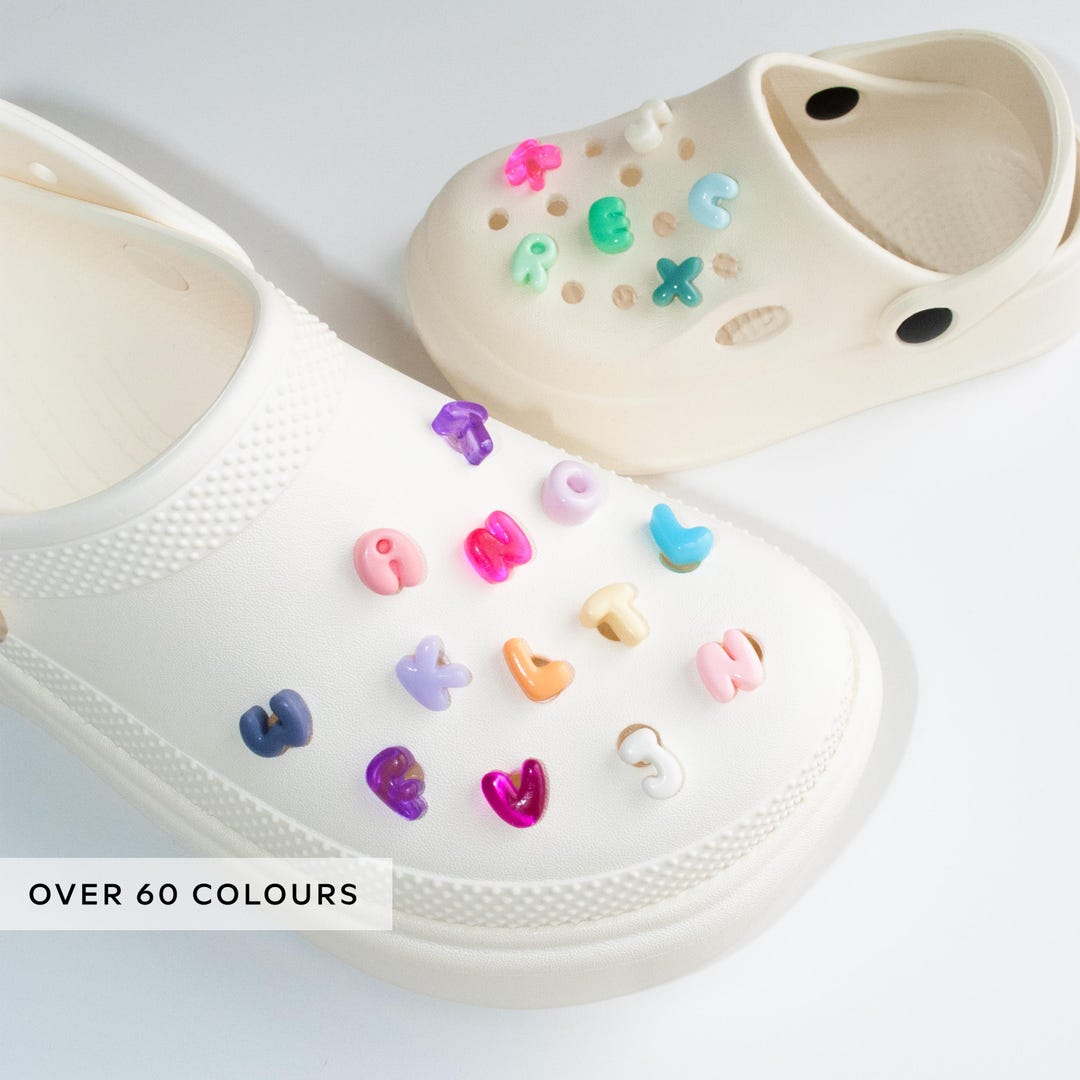 Custom Bubble Letter Shoe Charms | Personalised Xmas Gift | Name Clog ...